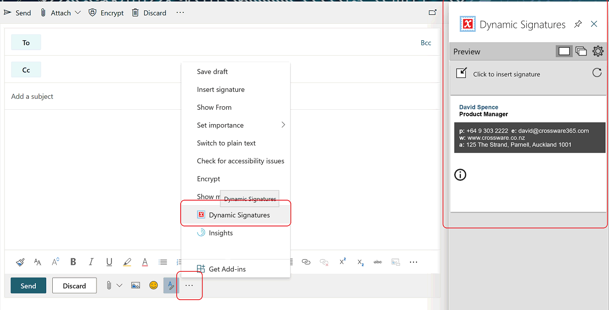 How to Setup Dynamic Signatures | Crossware Knowledge Base