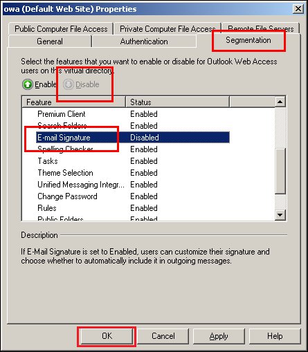 How Do I Disable OWA Signatures For All Users Crossware Knowledge Base